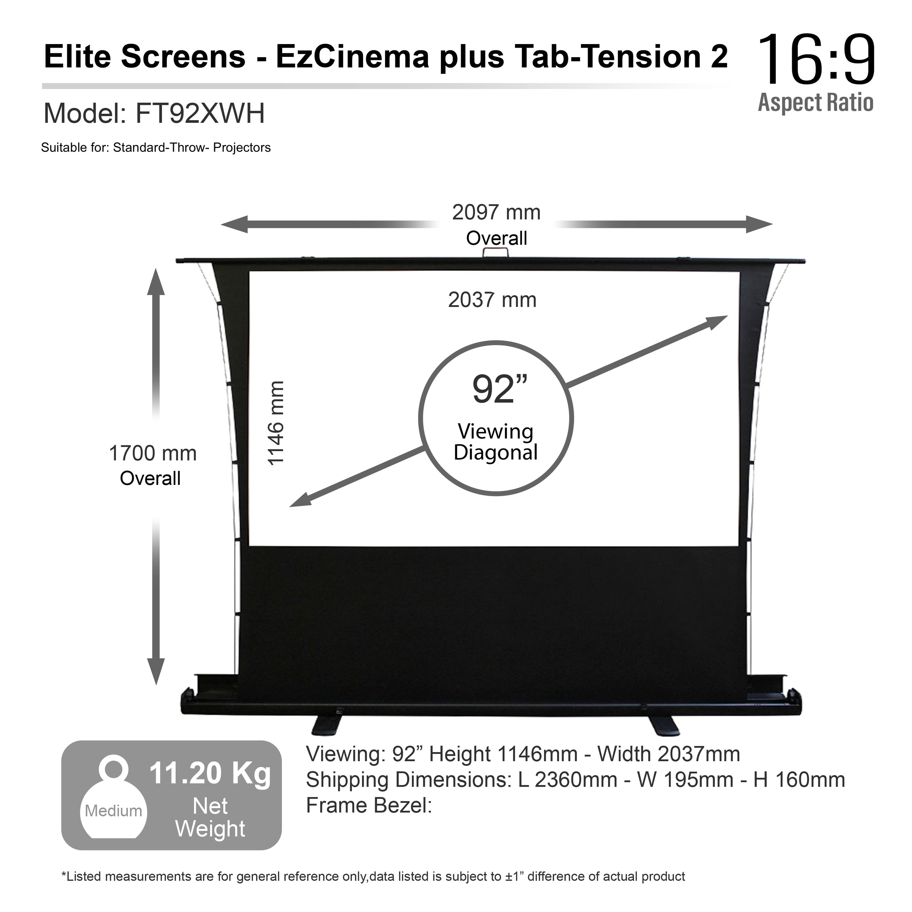 EZ Cinema Plus 2 - Mobile Kofferleinwand mit MaxWhite 2 Tab-Tension - CINE-CRAFT